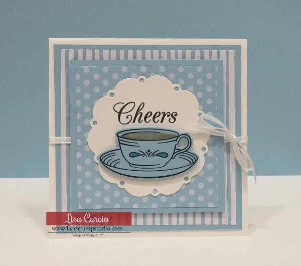 Two Ways to Color Tea Cup Card - Lisa's Stamp Studio