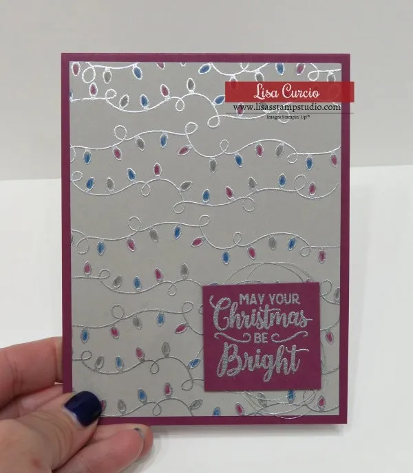 Christmas Lights Holiday Card - Lisa's Stamp Studio