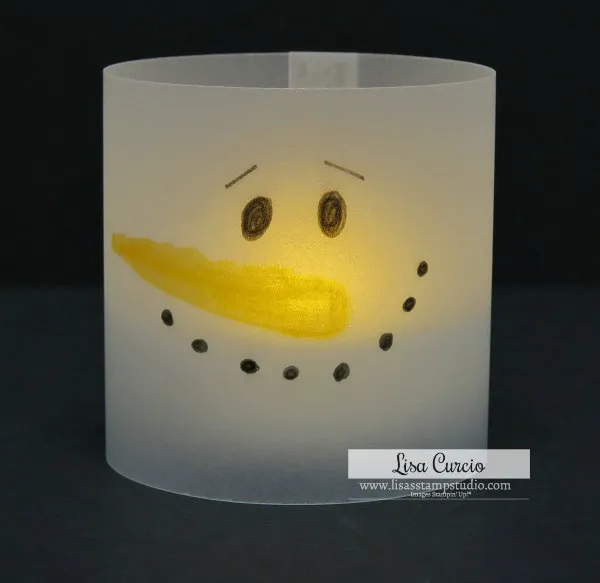 How to Make Snowman Luminaries - Lisa's Stamp Studio