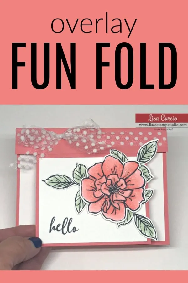 How to Make an Overlay Fun Fold Card that Glitters - Lisa's Stamp Studio