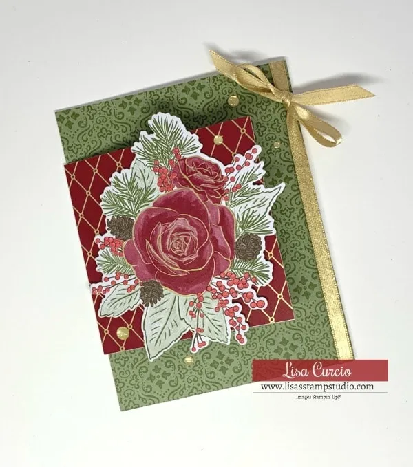 How to Make a Charming Christmas Fun Fold Card - Lisa's Stamp Studio