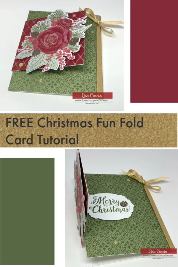 How to Make a Charming Christmas Fun Fold Card - Lisa's Stamp Studio