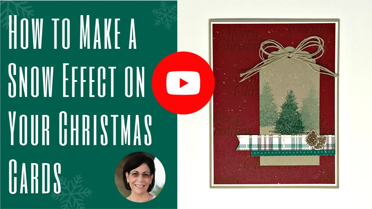 How to Make a Snow Effect on Your Christmas Cards - Lisa's Stamp Studio