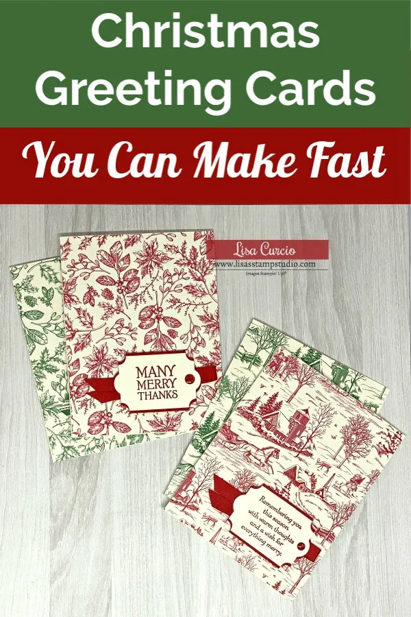 How to Make the Quickest Christmas Cards Ever! - Lisa's Stamp Studio