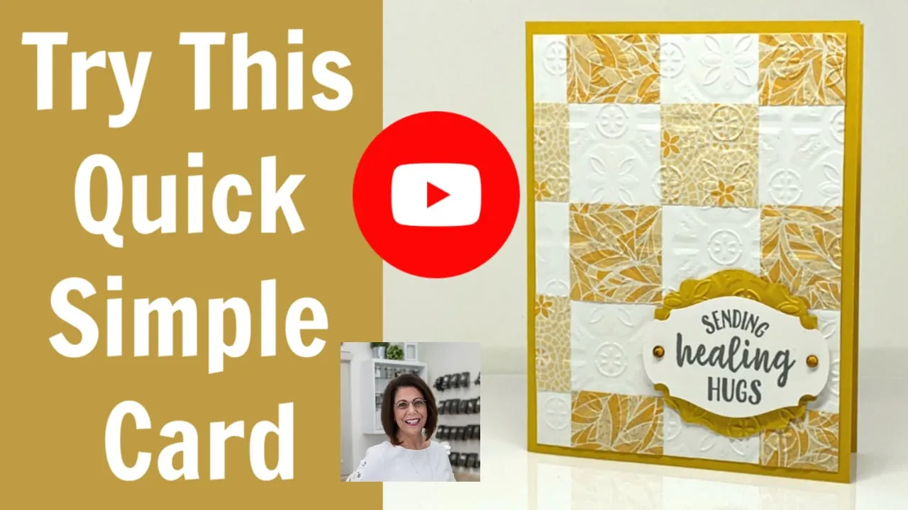 Need a Quick Simple Card? Try this Quilted Card! - Lisa's Stamp Studio