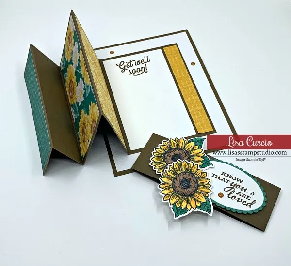 Accordion Fun Fold Card Tutorial to Celebrate Sunflowers