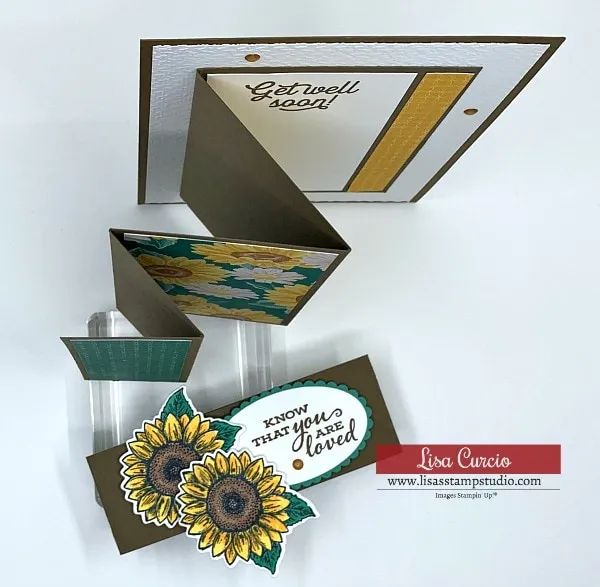 Accordion Fun Fold Card Tutorial to Celebrate Sunflowers