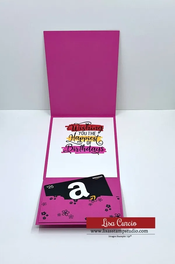 Make an Easy Gift Card Fun Fold They'll Love - Lisa's Stamp Studio