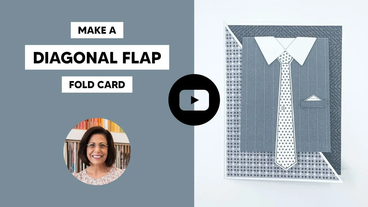 A Diagonal Flap Fold Card to DIY That Your Man Will Find Marvelous