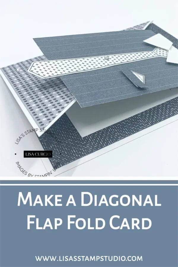 A Diagonal Flap Fold Card to DIY That Your Man Will Find Marvelous