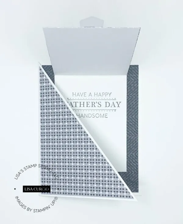 A Diagonal Flap Fold Card to DIY That Your Man Will Find Marvelous