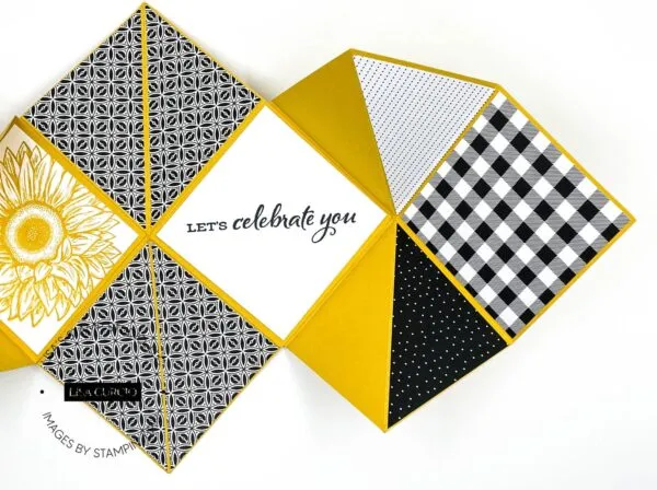 Create a Squash Fold Card in 3 Sizes - Lisa's Stamp Studio