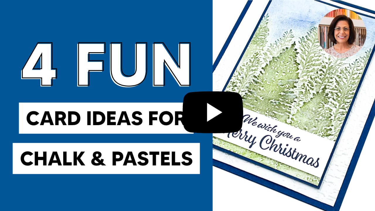 4 Fun Card Making Ideas for Chalk & Pastel - Lisa's Stamp Studio | YouTube