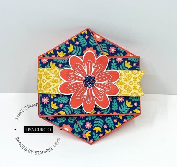 Make This Fun Fold Hexagon Pocket Card With a Twist - Lisa's Stamp Studio