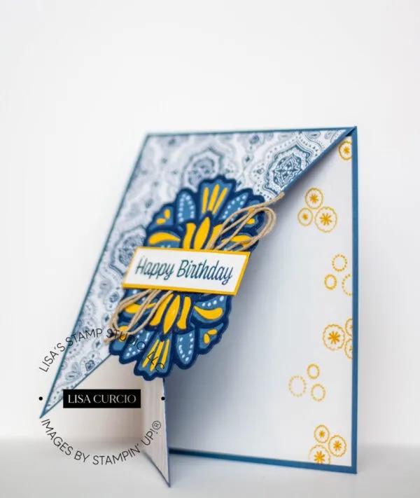 How to Make a Fun Fold Birthday Card With a Twist - Lisa's Stamp Studio