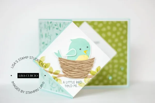 Make a Fun Fold Birthday Card With a Pivot - Lisa's Stamp Studio