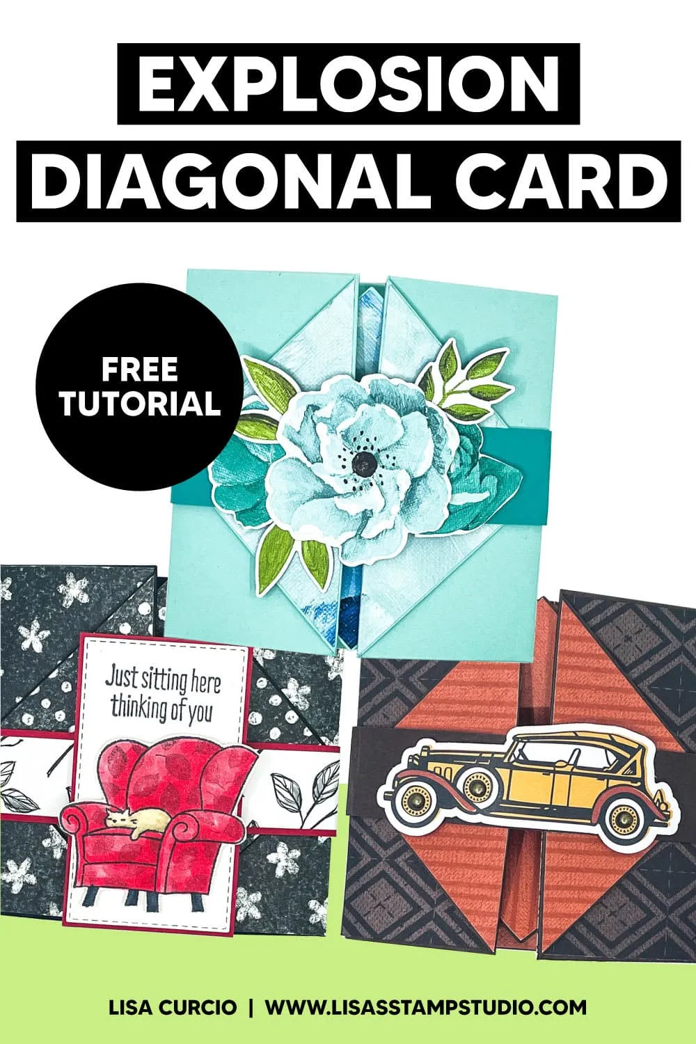 DIY Diagonal Explosion Card with NEW Stampin' Up! Products - Lisa's ...