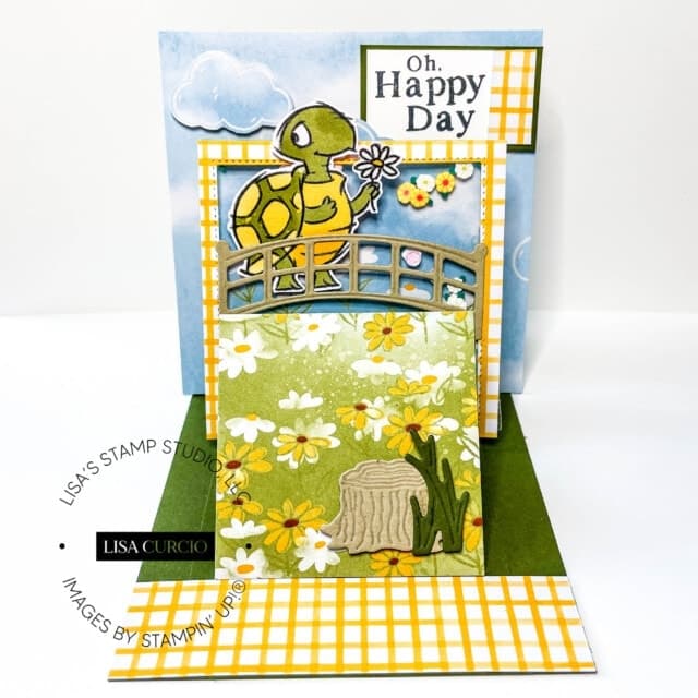 How To Make A Triple Easel Step Card | Lisa's Stamp Studio