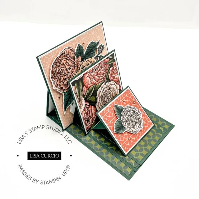 How To Make A Triple Easel Step Card | Lisa's Stamp Studio