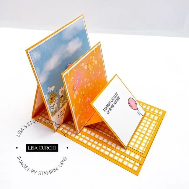 How To Make A Triple Easel Step Card | Lisa's Stamp Studio