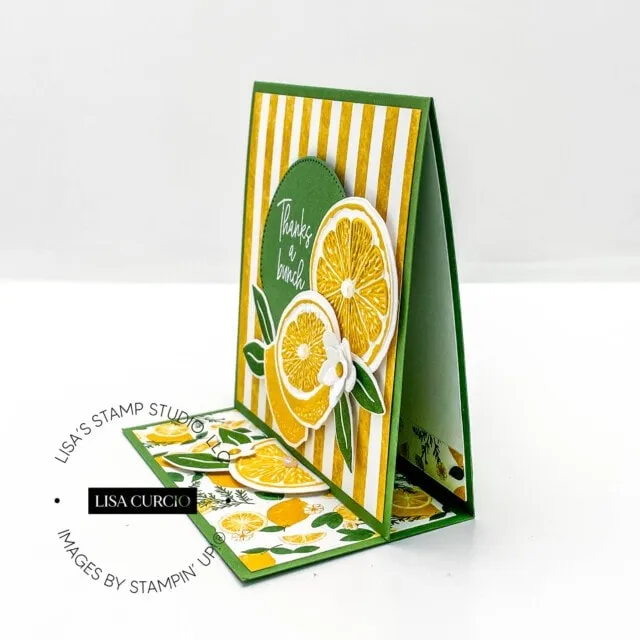 Make a Fun Fold Easel Tent Card for Friends - Lisa's Stamp Studio