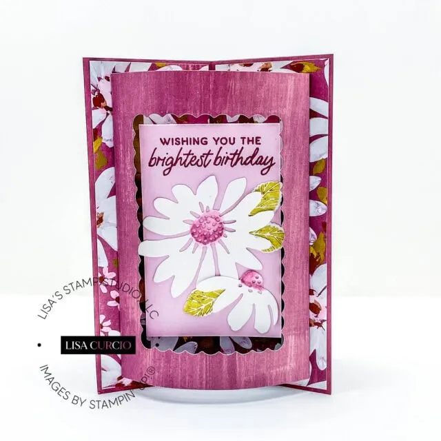 How to Make a 3D Fun Fold Window Card That Bends! - Lisa's Stamp Studio