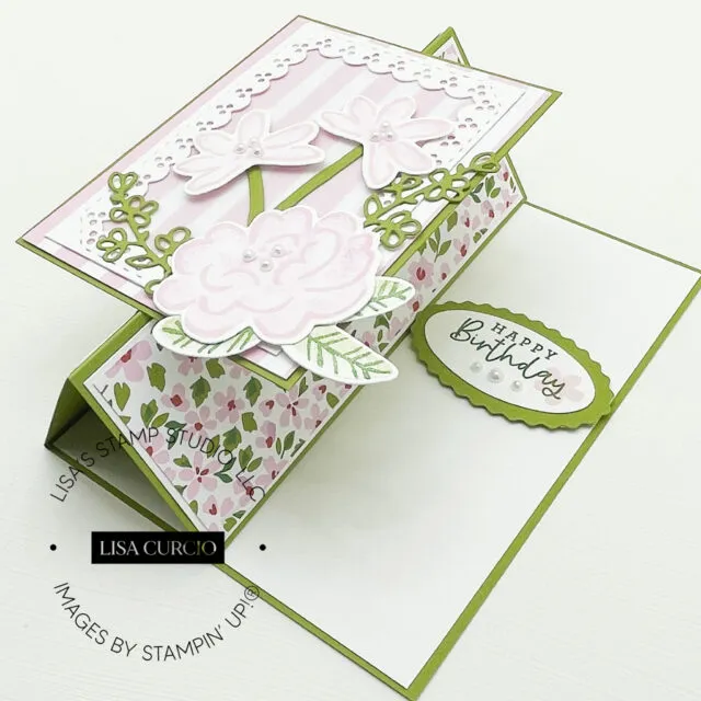 How to Create a Handmade Swinging Gate Fold Card in Easy Steps - Lisa's Stamp Studio