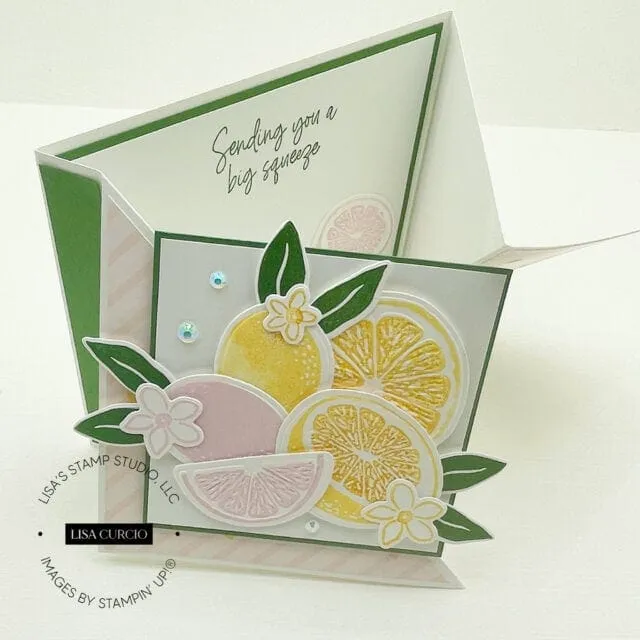 Don't Miss This Diagonal GateFold Card With a Twist - Lisa's Stamp Studio