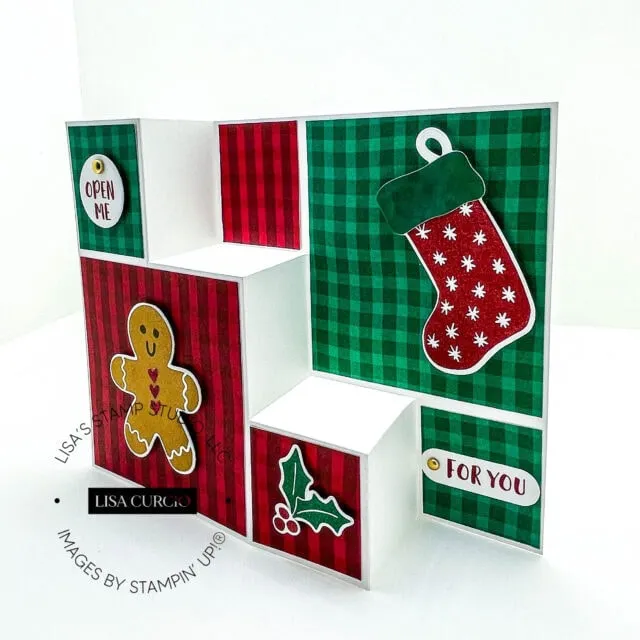 Make a Christmas Step Card That Pops Out Above the Rest - Lisa's Stamp ...