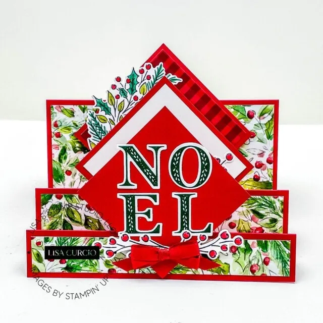 Use Scrap Designer Paper to Make a DIY Christmas Stair Stepper Card