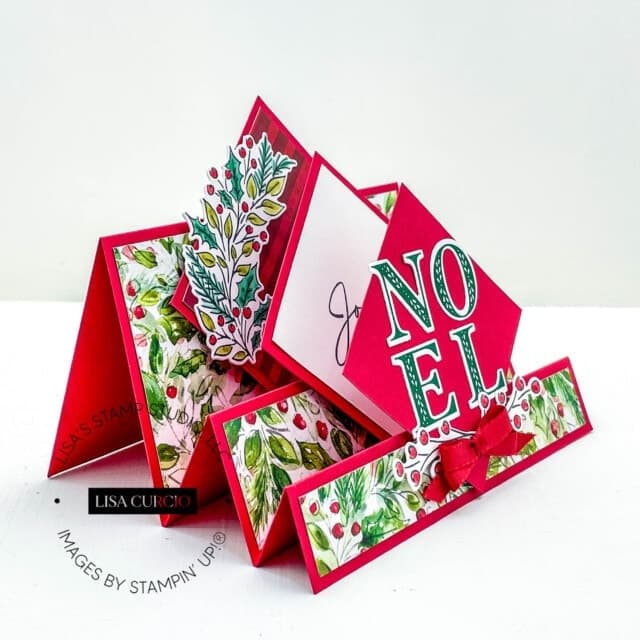 Use Scrap Designer Paper to Make a DIY Christmas Stair Stepper Card