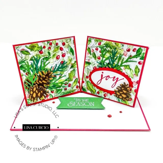 Make a Fun Fold Double Twisted Easel Card for the Holidays!