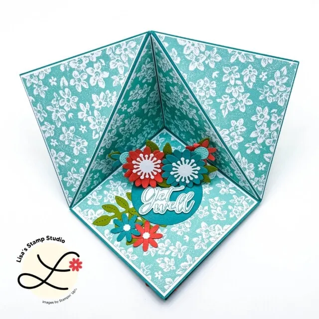 Create A Triangle Corner Pop Up Card - Lisa's Stamp Studio