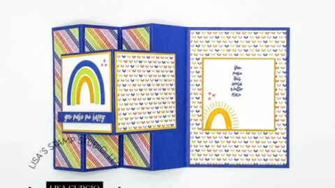 DIY Father's Day Card | Expanding Accordion Fun Fold Card | Lisa Curcio