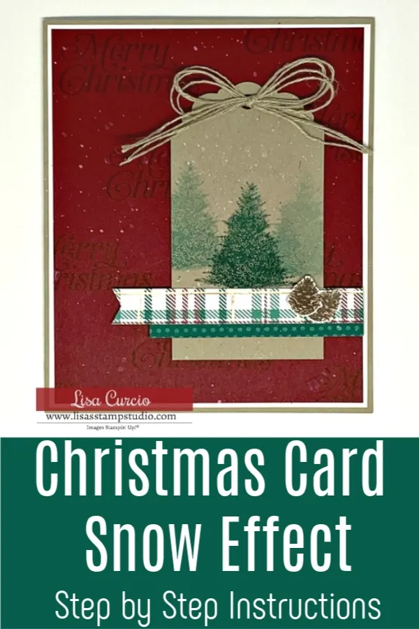 How to Make a Snow Effect on Your Christmas Cards - Lisa's Stamp Studio