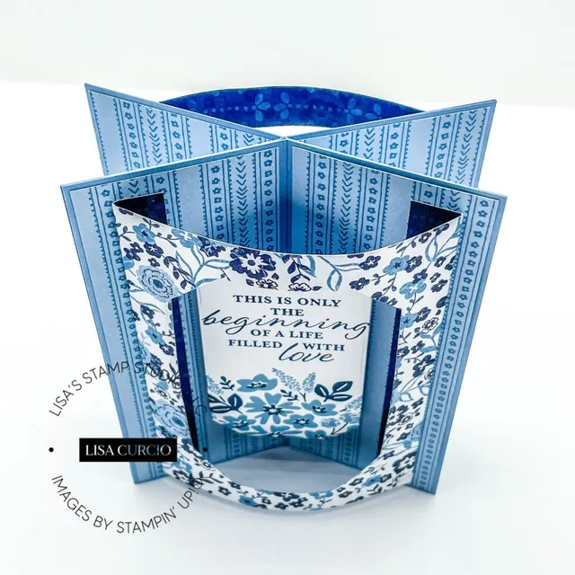 How to Make a 3D Fun Fold Window Card That Bends! - Lisa's Stamp Studio