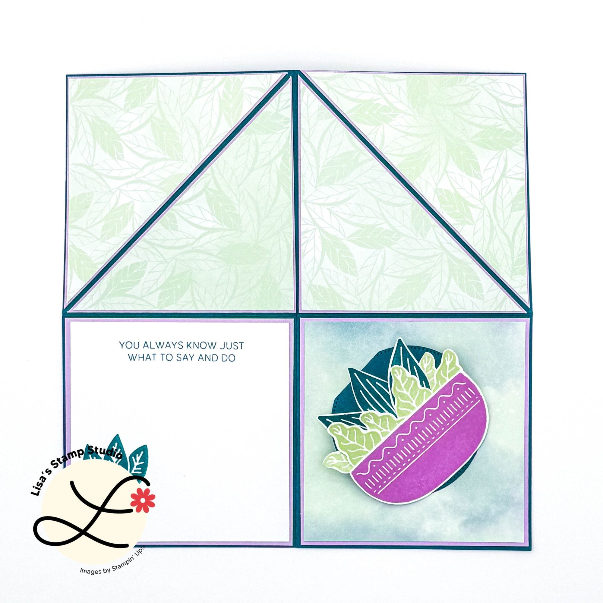 Create A Triangle Corner Pop Up Card - Lisa's Stamp Studio