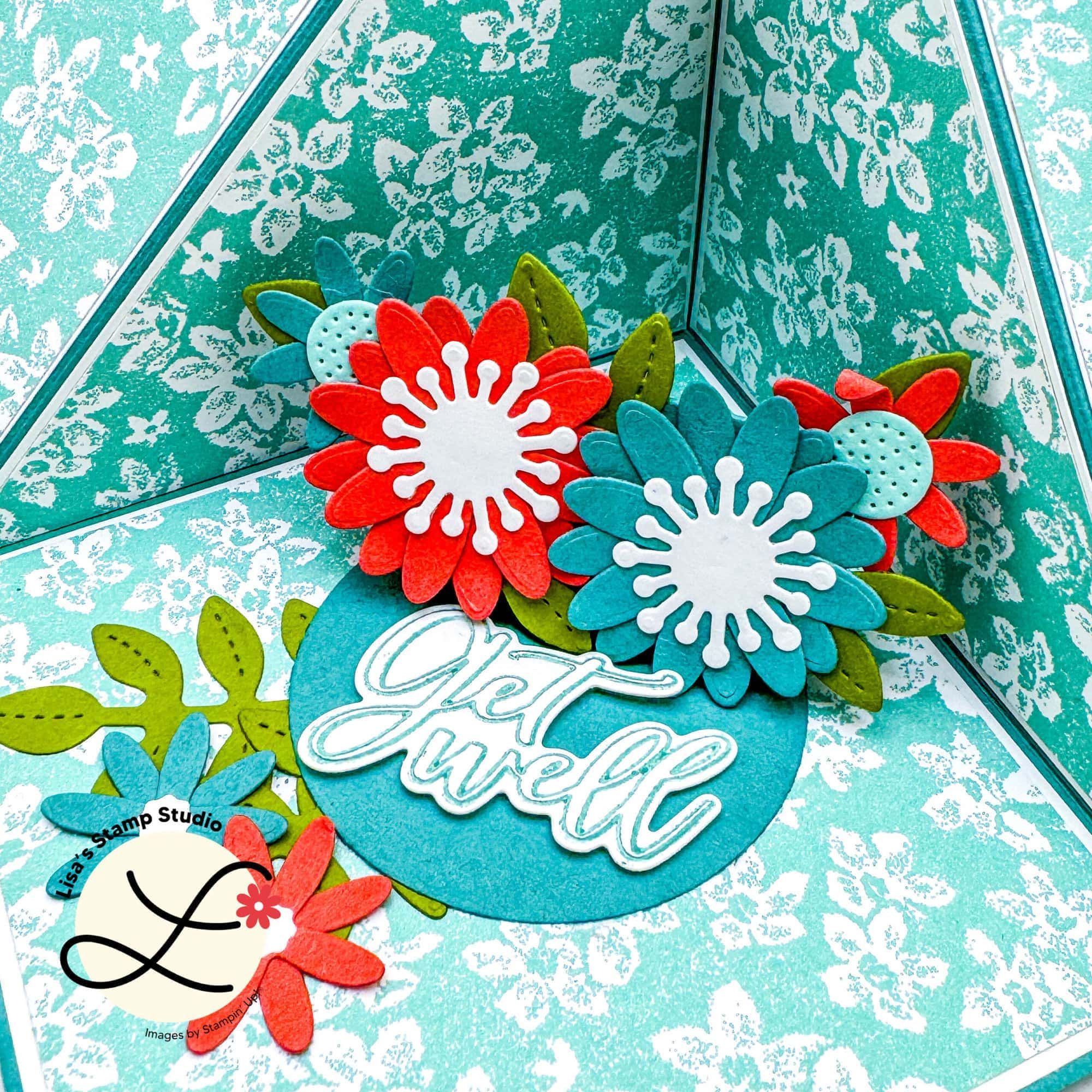 Create A Triangle Corner Pop Up Card - Lisa's Stamp Studio