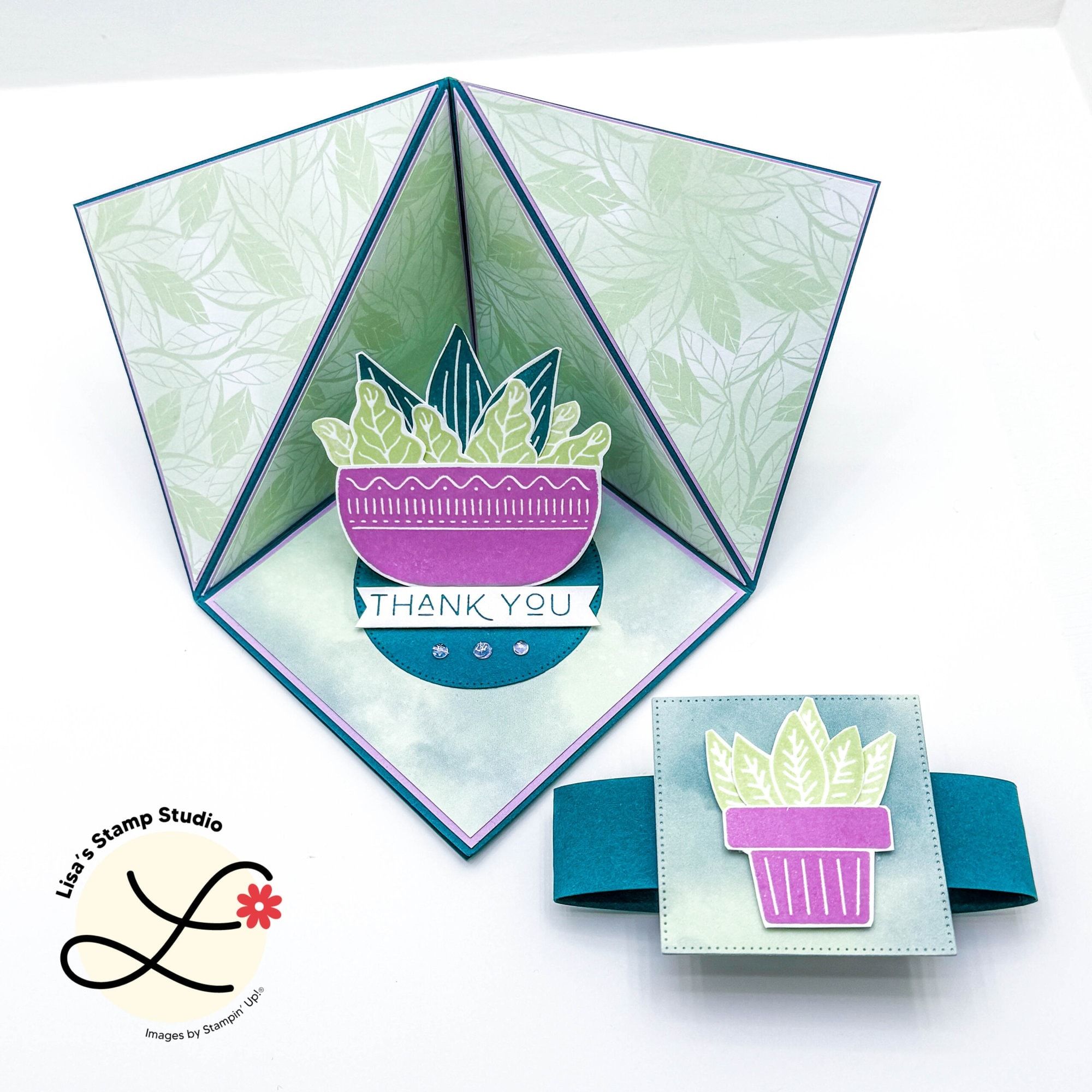 Create A Triangle Corner Pop Up Card - Lisa's Stamp Studio