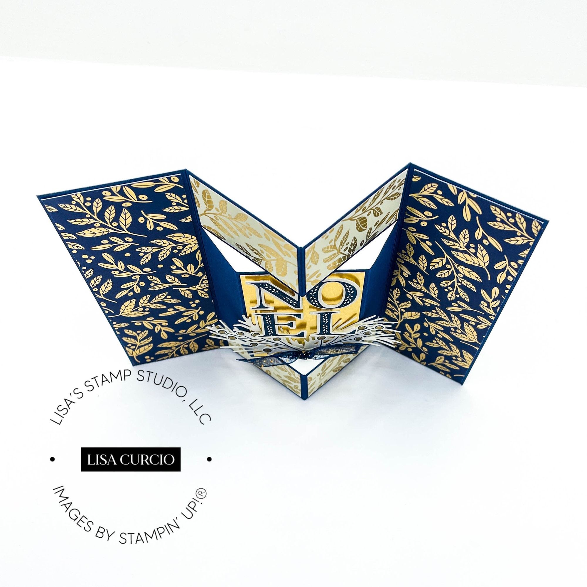 Make a DIY Pop Out Gate Fold Card for the Holidays! - Lisa's Stamp Studio