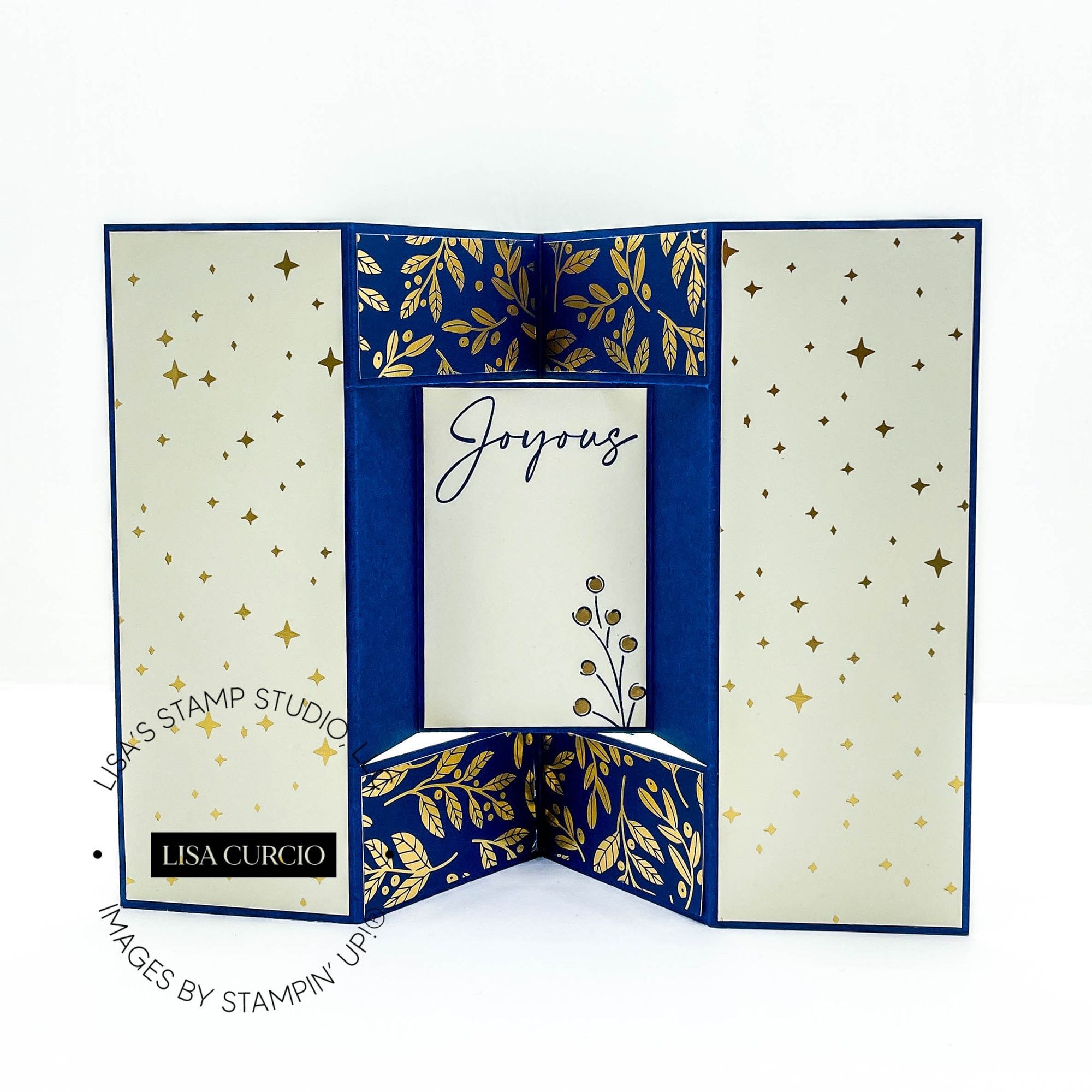 Make a DIY Pop Out Gate Fold Card for the Holidays! - Lisa's Stamp Studio