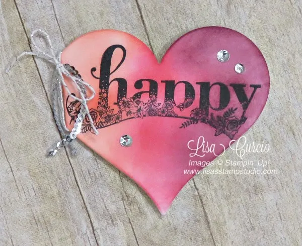 How to Make a Heart-Shaped Card - Lisa's Stamp Studio