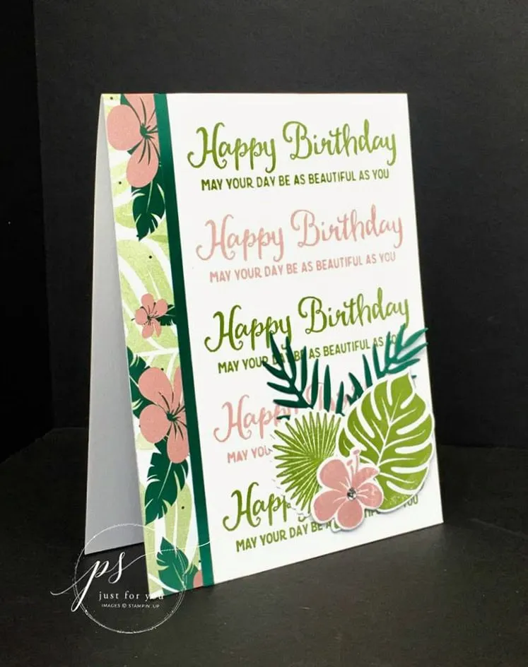 Tropical Birthday Card Tutorial - Lisa's Stamp Studio