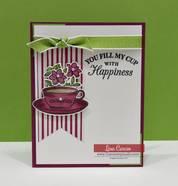 Easy Tea Cup Card - Lisa's Stamp Studio