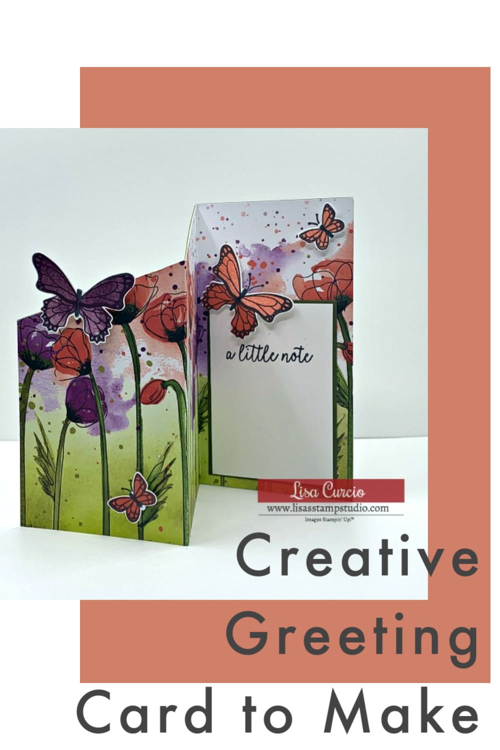 Make a Creative Greeting Card with a Unique Slant - Lisa's Stamp Studio