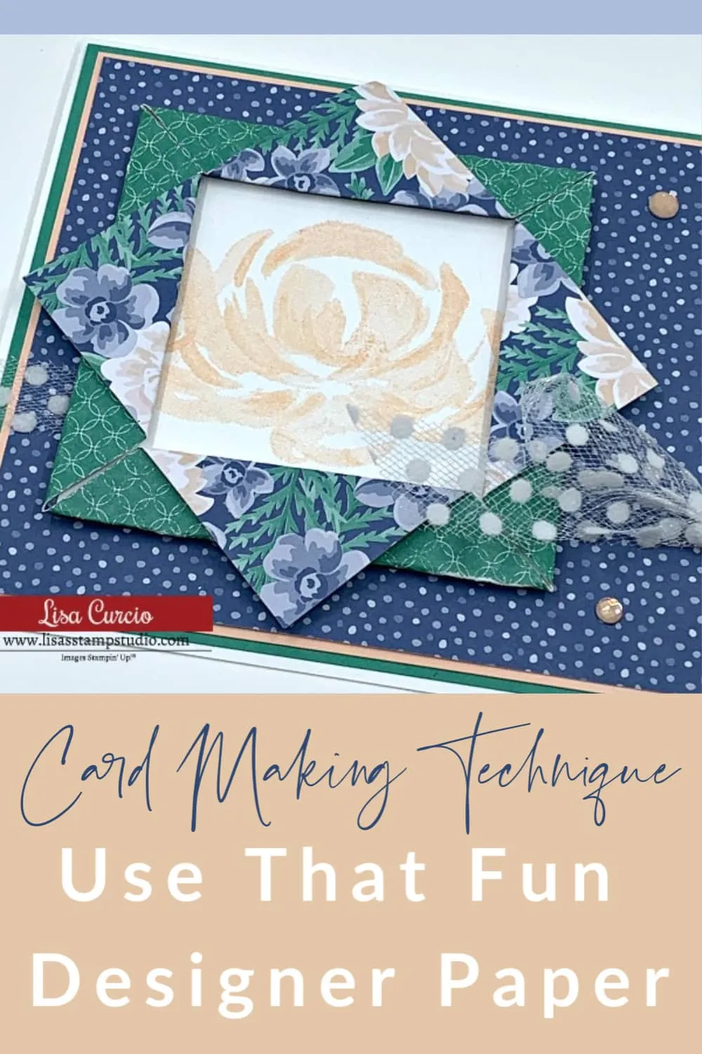 Folded Frames Fun Fold Card to Flip Over | Card Making Tutorial