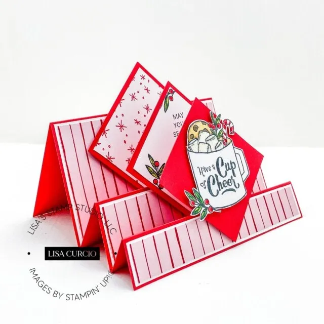 Use Scrap Designer Paper to Make a DIY Christmas Stair Stepper Card