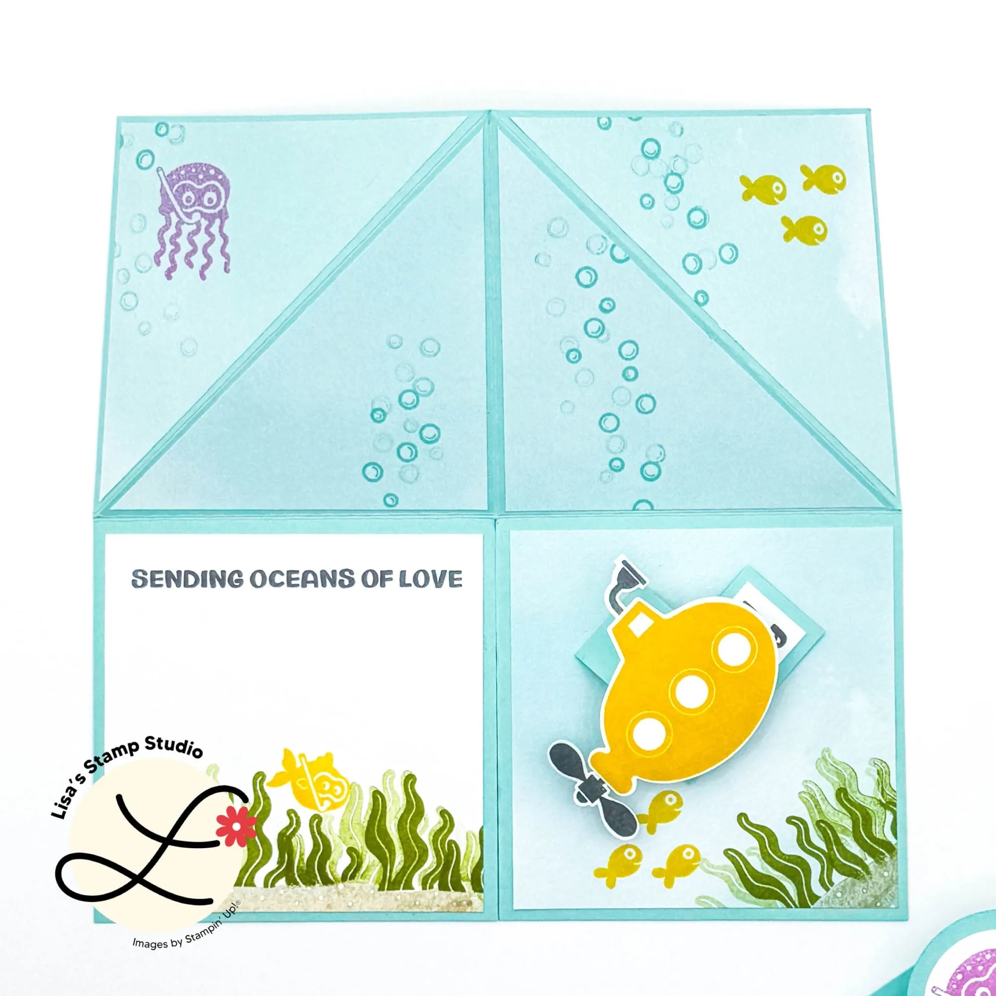 Create A Triangle Corner Pop Up Card - Lisa's Stamp Studio