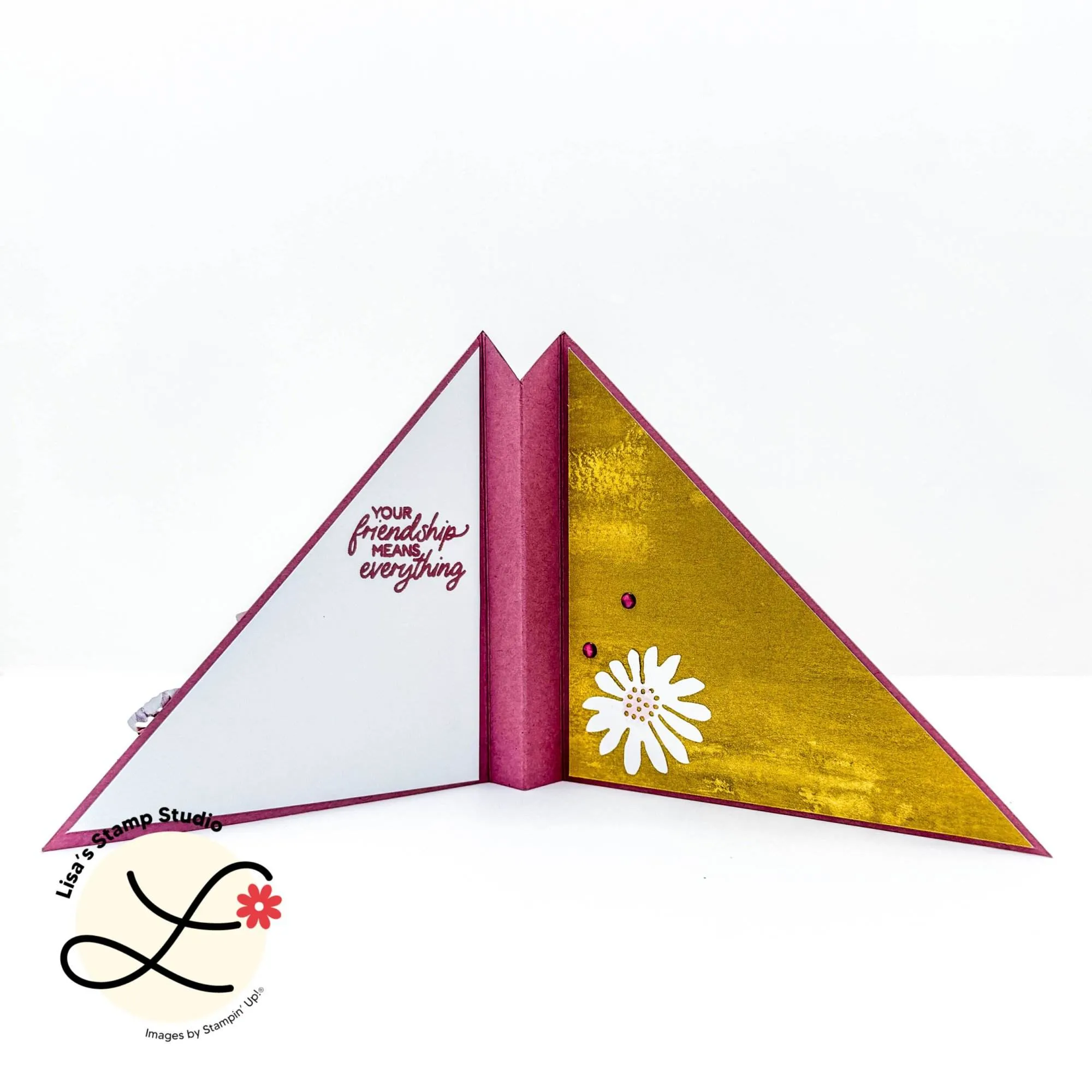 DIY Craft: Make a Triangle Accordion Fun Fold Card - Lisa's Stamp Studio