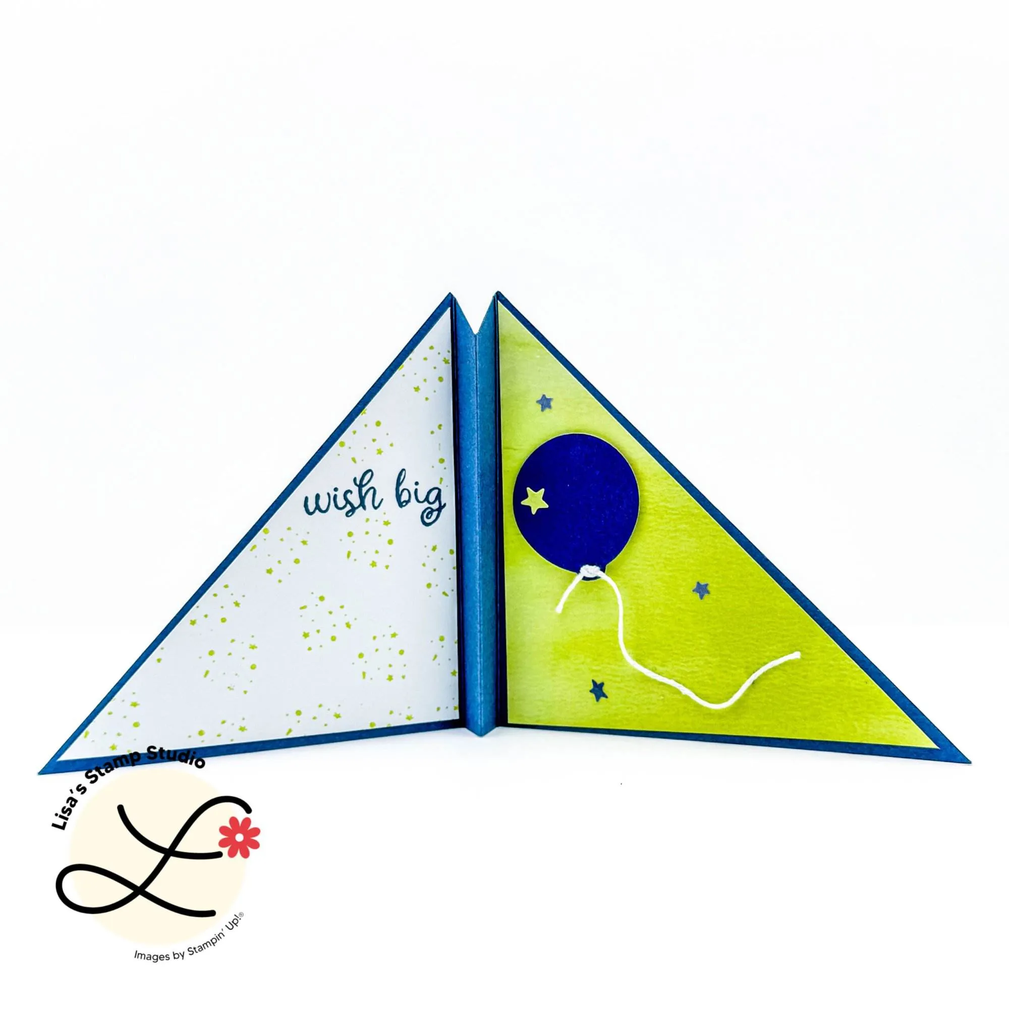 DIY Craft: Make a Triangle Accordion Fun Fold Card - Lisa's Stamp Studio